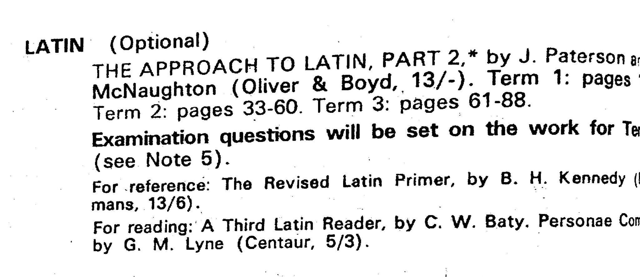 Latin — the elegant Tongue
